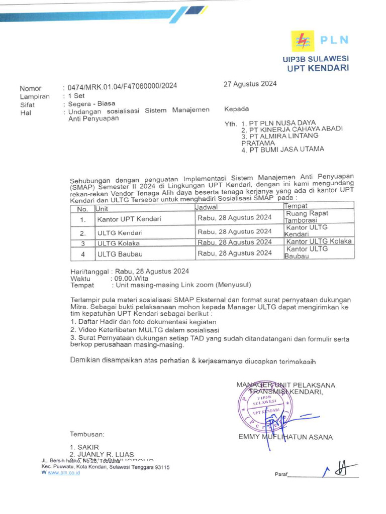 Undangan Smap Agustus 2024 | PDF