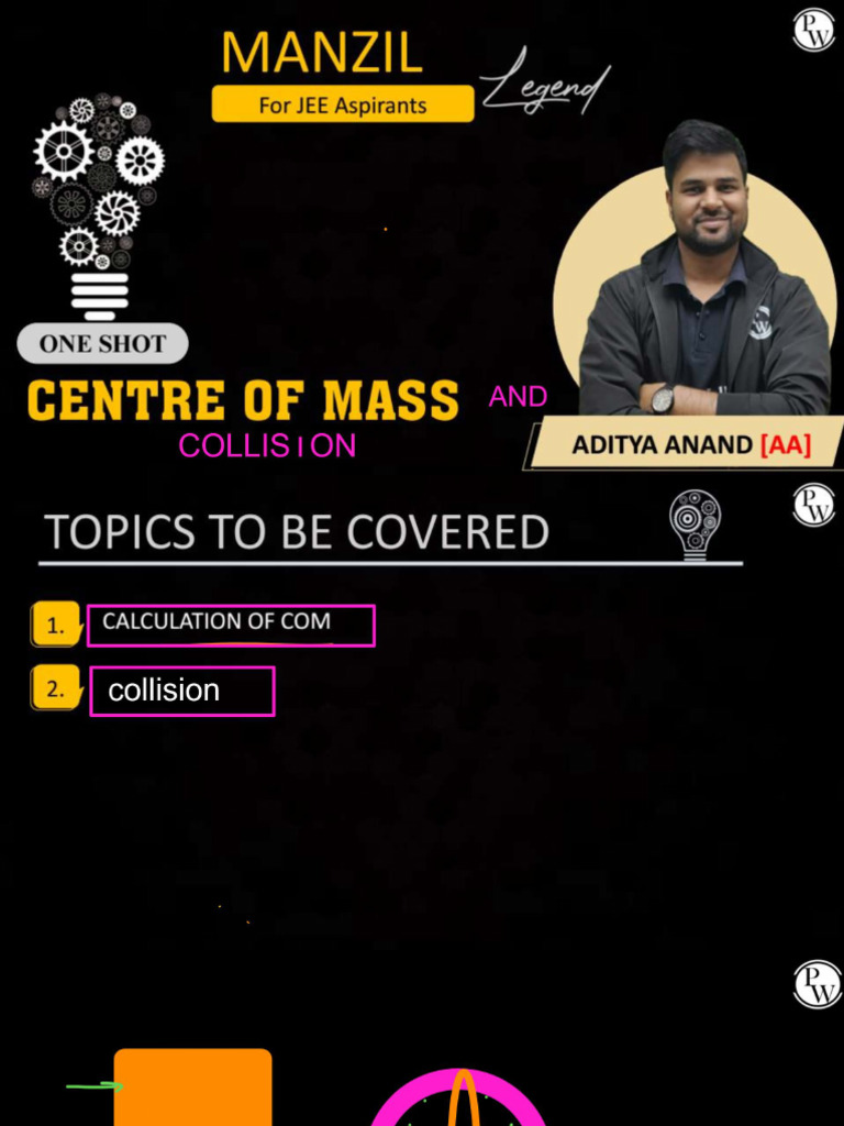 Centre of Mass and Collison - Class Notes - Manzil Legends-JEE | PDF