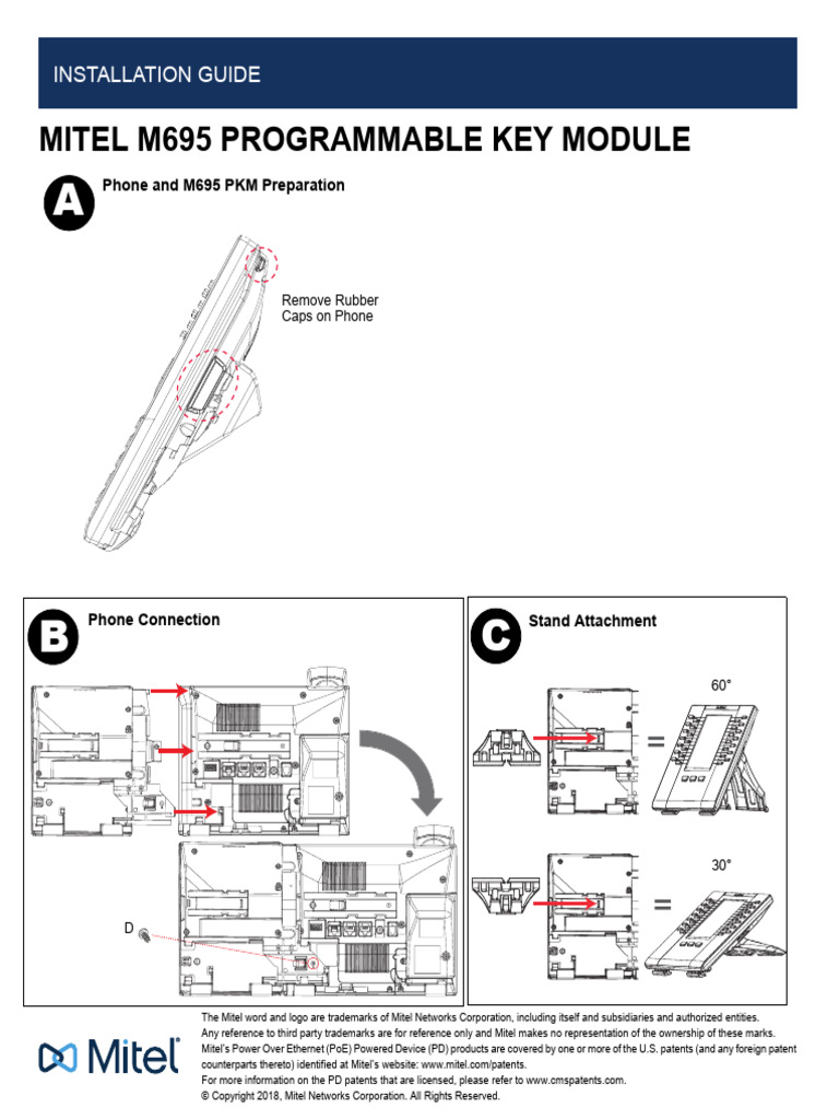 Mitel M695 Programmable Key Module Installation Guide | PDF ...