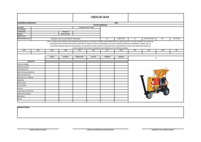 Check List Aliva | PDF