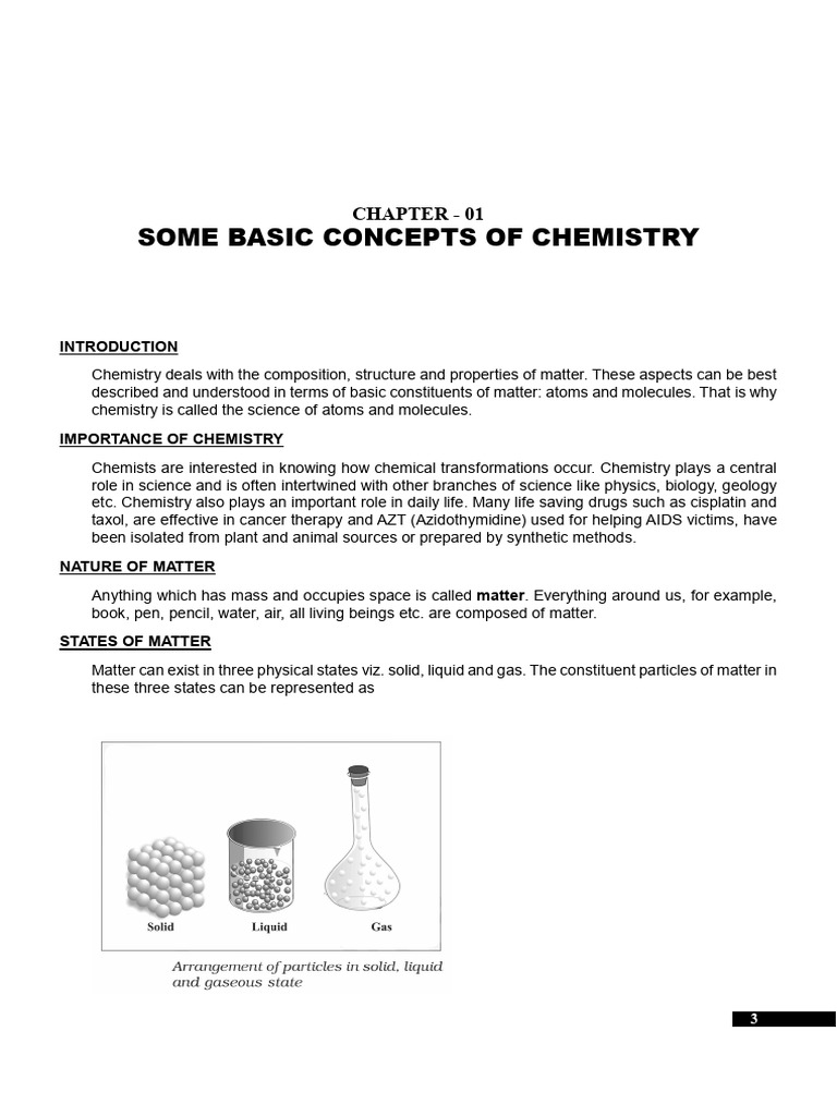 Some Basic Concepts of Chemistry (Lecture Note) | PDF | Significant ...