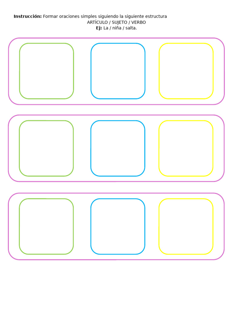 Cómo Formar Oraciones Simples Pdf