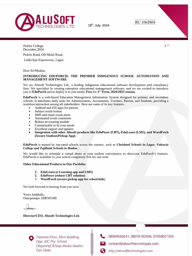 Pedrisi College | PDF