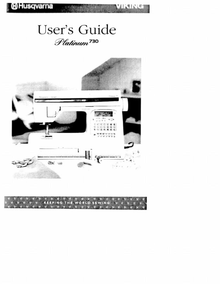 Husqvarna Viking Platinum 730 Guide | PDF | Sewing Machine | Sewing