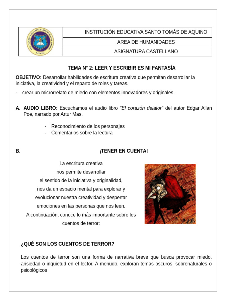 Proyecto de Lectura - Leer y Escribir Es Mi Fantasía | PDF | Ficción de ...