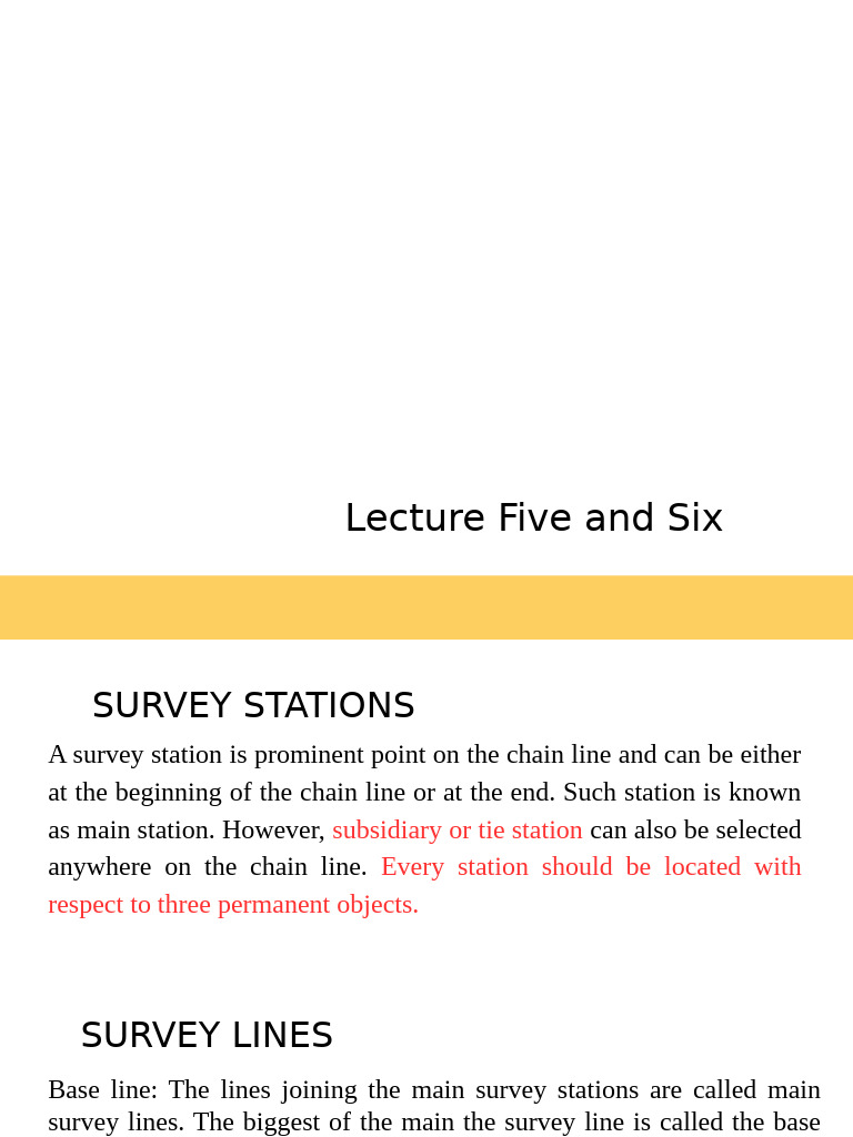Lecture Five and Six | PDF | Surveying | Triangle