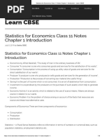 Class 11 Economics Statistics Notes | PDF