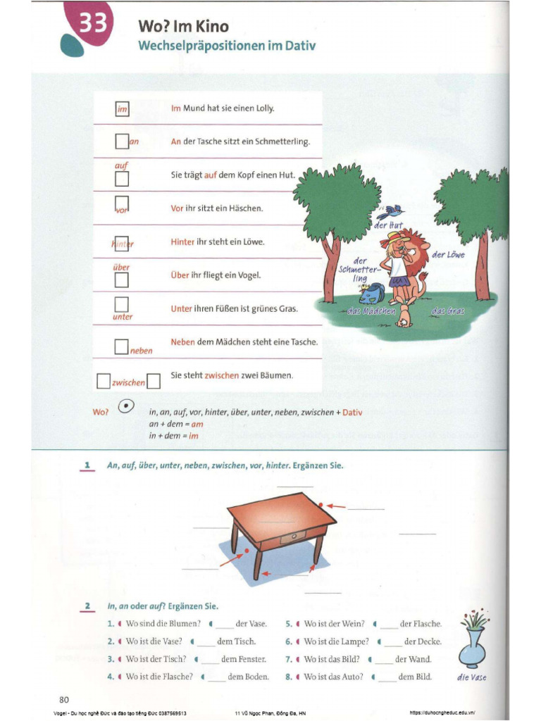 NMQ Wechselpräpositionen Dativ Und Akk | PDF
