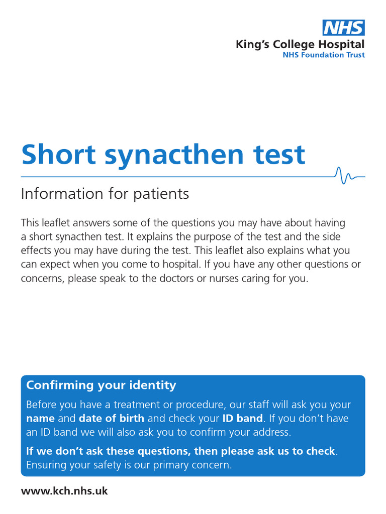 pl-932.1-short-synacthen-test | PDF | Endocrine System | Clinical Medicine