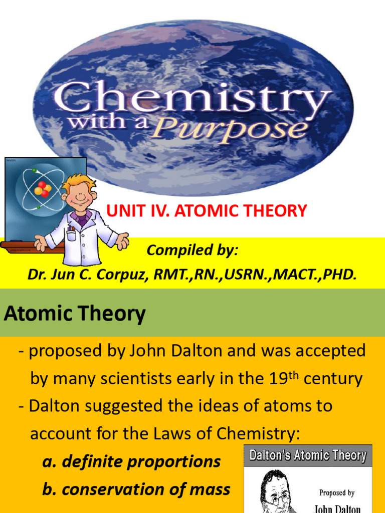 Unit IV. Atomic Theory | PDF | Atoms | Atomic Nucleus