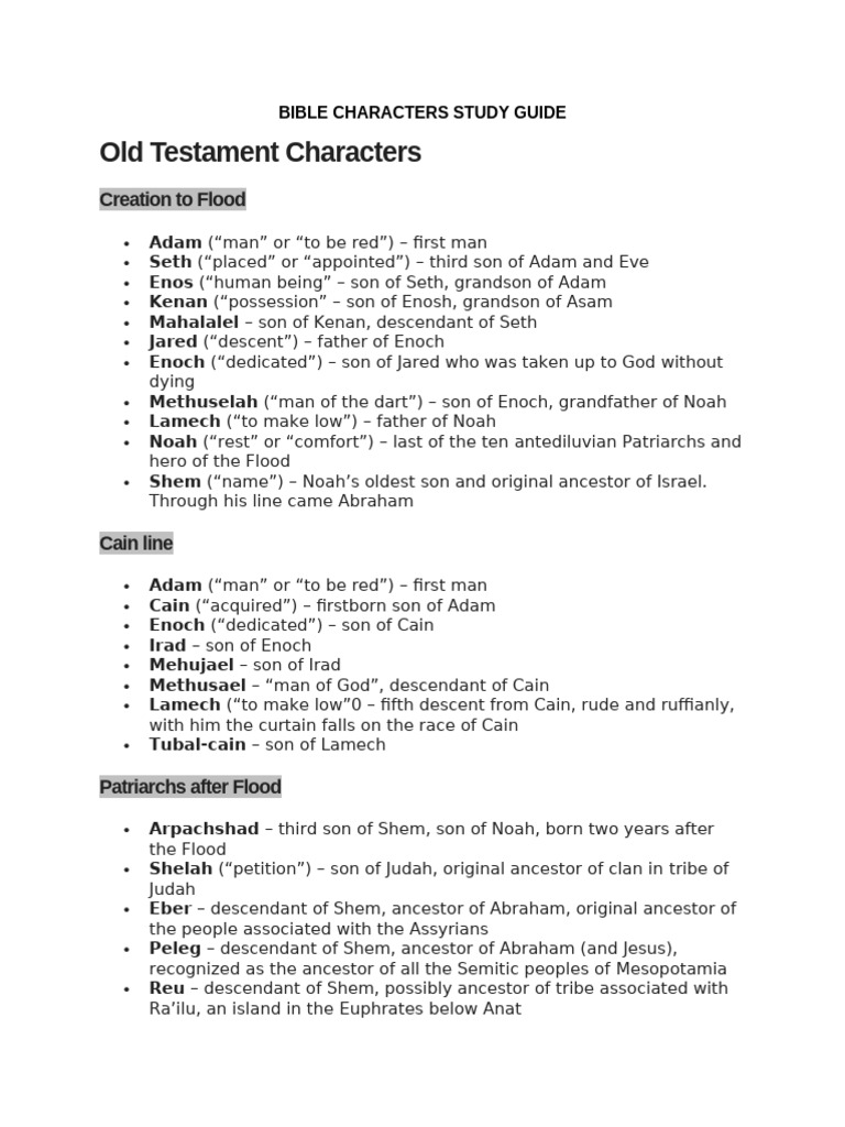Bible Characters Study Guide | PDF | Babylonian Captivity | Herod The Great
