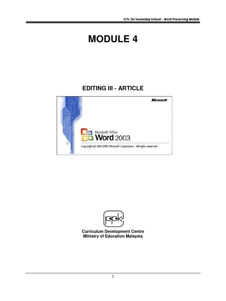 Microsoft Word - Module 4 -Editing 3 Article | Tiger | Microsoft Word