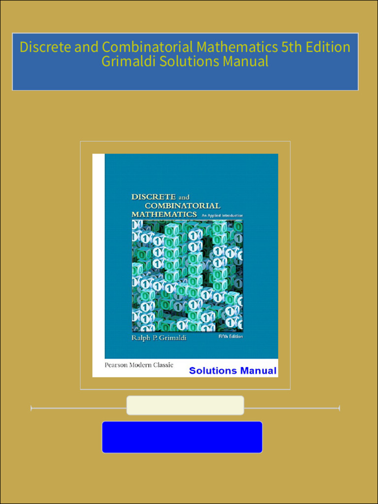 Immediate download Discrete and Combinatorial Mathematics 5th Edition ... Immediate download Discrete and Combinatorial Mathematics 5th Edition ...