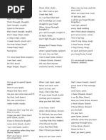 Irregular Verbs Rap Song | PDF