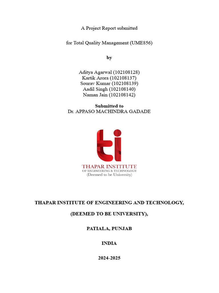 TQM Project: C-Chart Analysis Report | PDF | Errors And Residuals ...