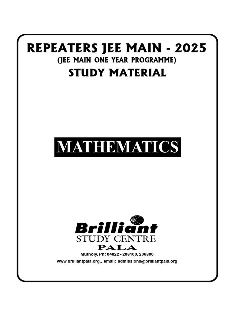JEE Main 2025 Math Guide | PDF | Set (Mathematics) | Function (Mathematics)