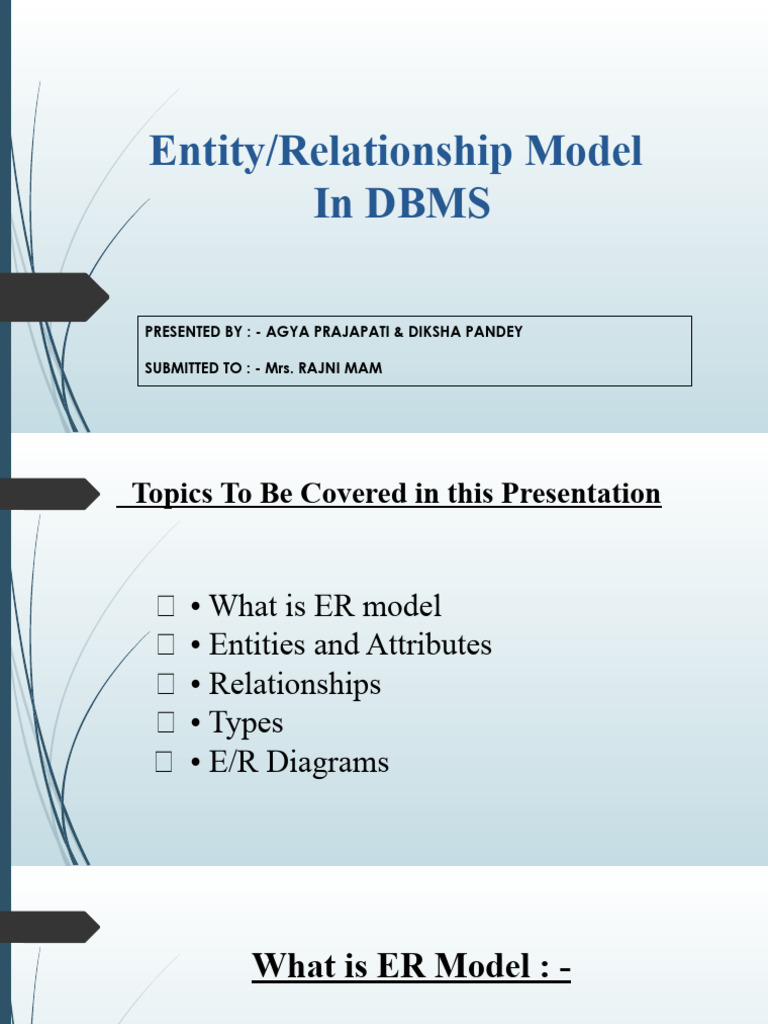 ER MODEL | PDF
