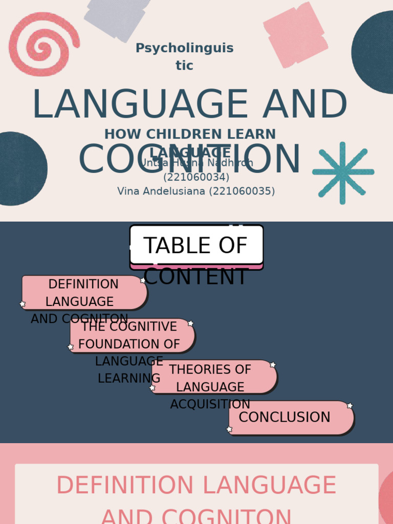 Language and Cognition | PDF | Language Acquisition | Cognition