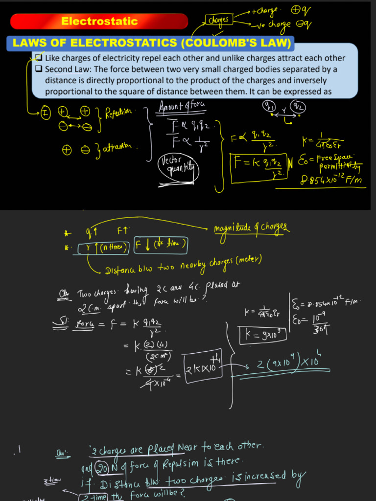 Lect 09 Electrostatic & Capacitor | PDF