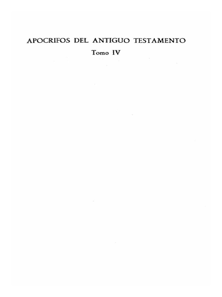 Apocrifo Del Antiguo Testamento IV | PDF