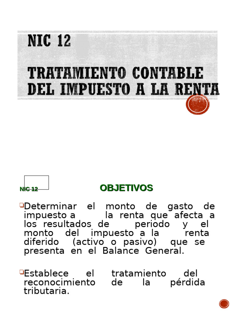 NIC 12 Editada | PDF | Contabilidad | Impuestos