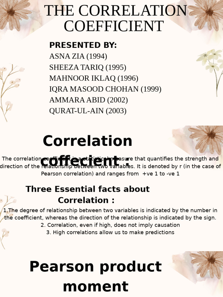 Understanding Correlation Coefficient | PDF | Confidence Interval ...