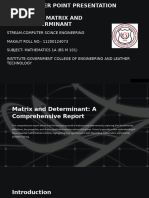 Uses and Application of Matrix in Real Life | PDF | Matrix (Mathematics ...