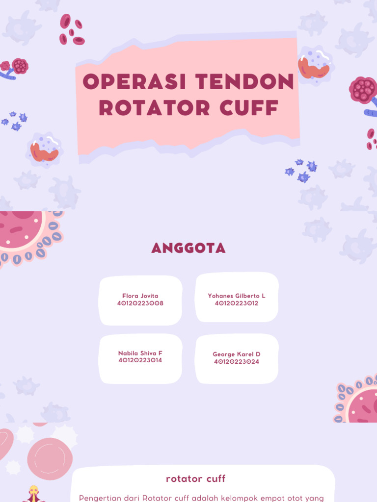 Operasi Tendon Rotator Cuff | PDF