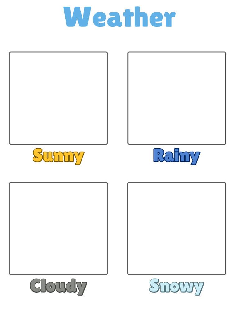 Weather Cut-outs Worksheet | PDF