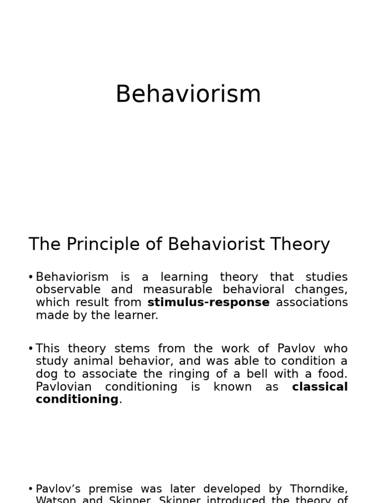 10. Behaviorism | PDF | Behaviorism | Reinforcement 10. Behaviorism | PDF | Behaviorism | Reinforcement
