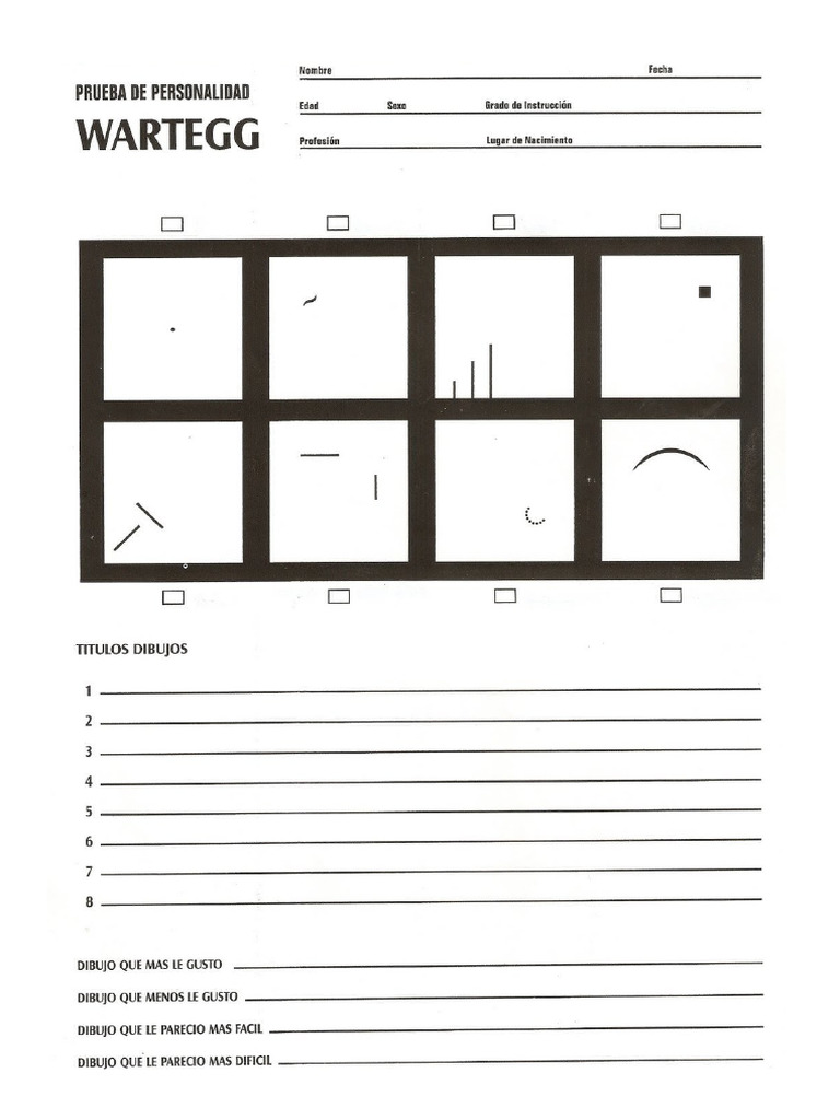 Test de Wartegg | PDF