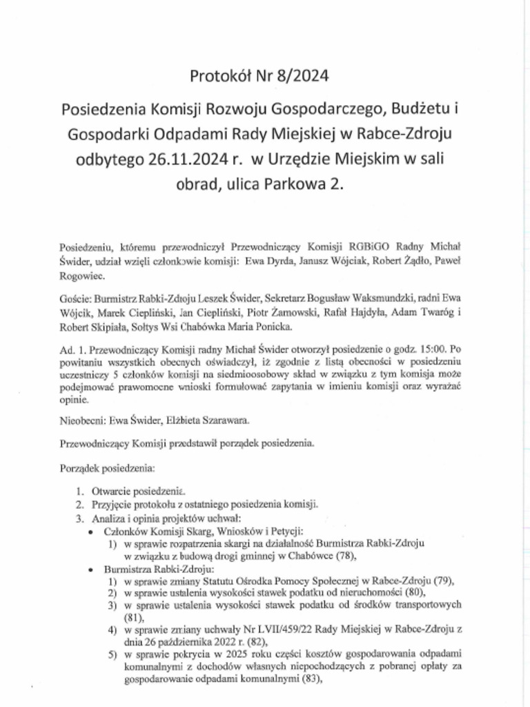 08 Protokol 2024.11.26 KRGBiGO | PDF