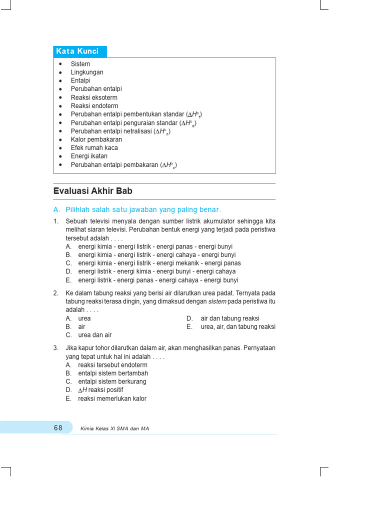 Soal Soal Termokimia Klik Disini | PDF
