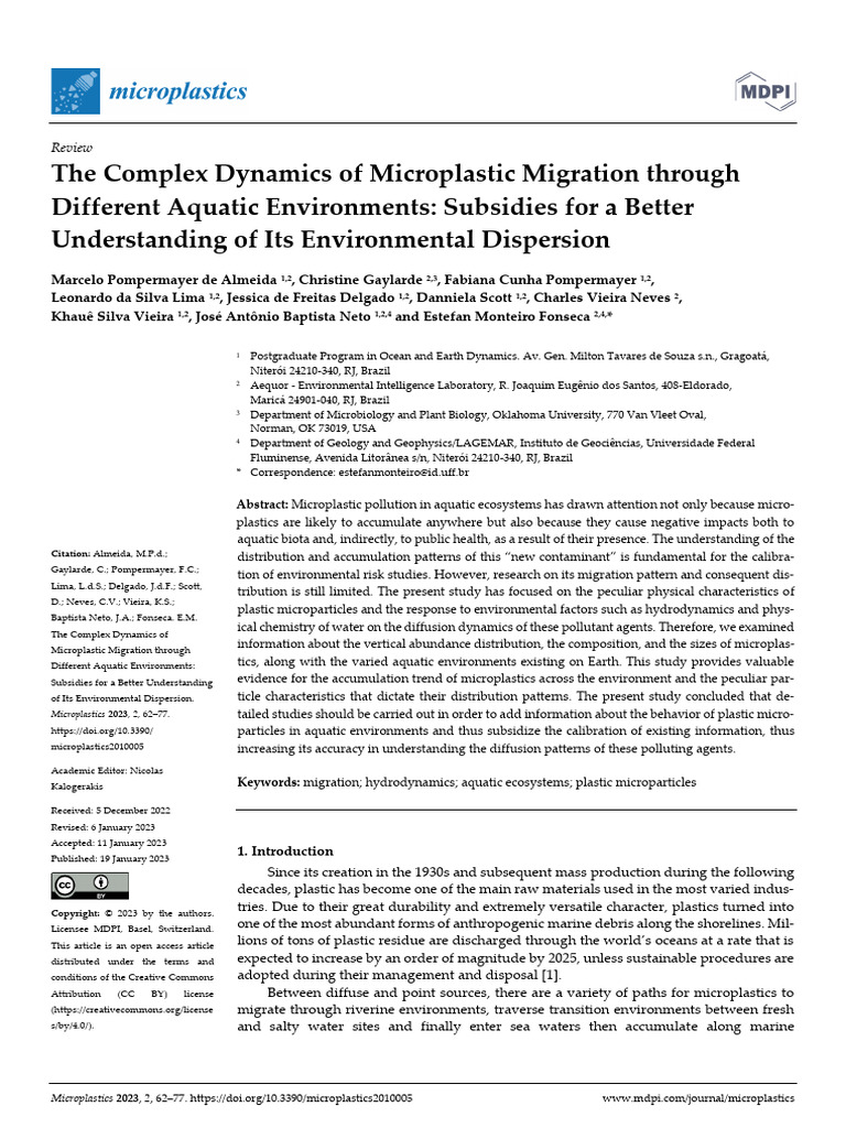 The_Complex_Dynamics_of_Microplastic_Migration_thr | PDF | Natural Environment | Water