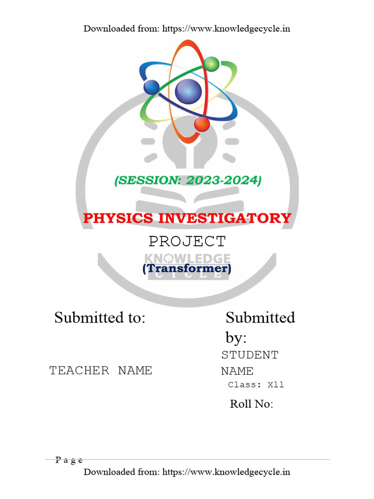 Transformer Project PDF (P) 25 | PDF | Transformer | Electromagnetic Induction
