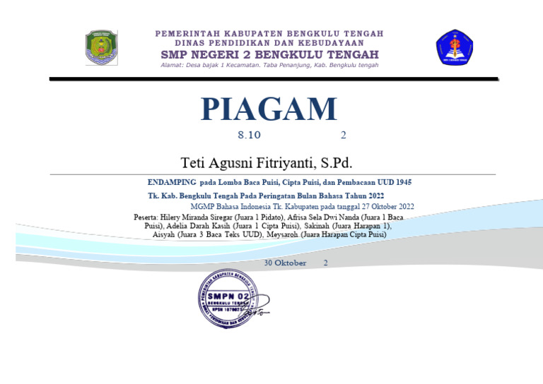 Piagam 2 | PDF