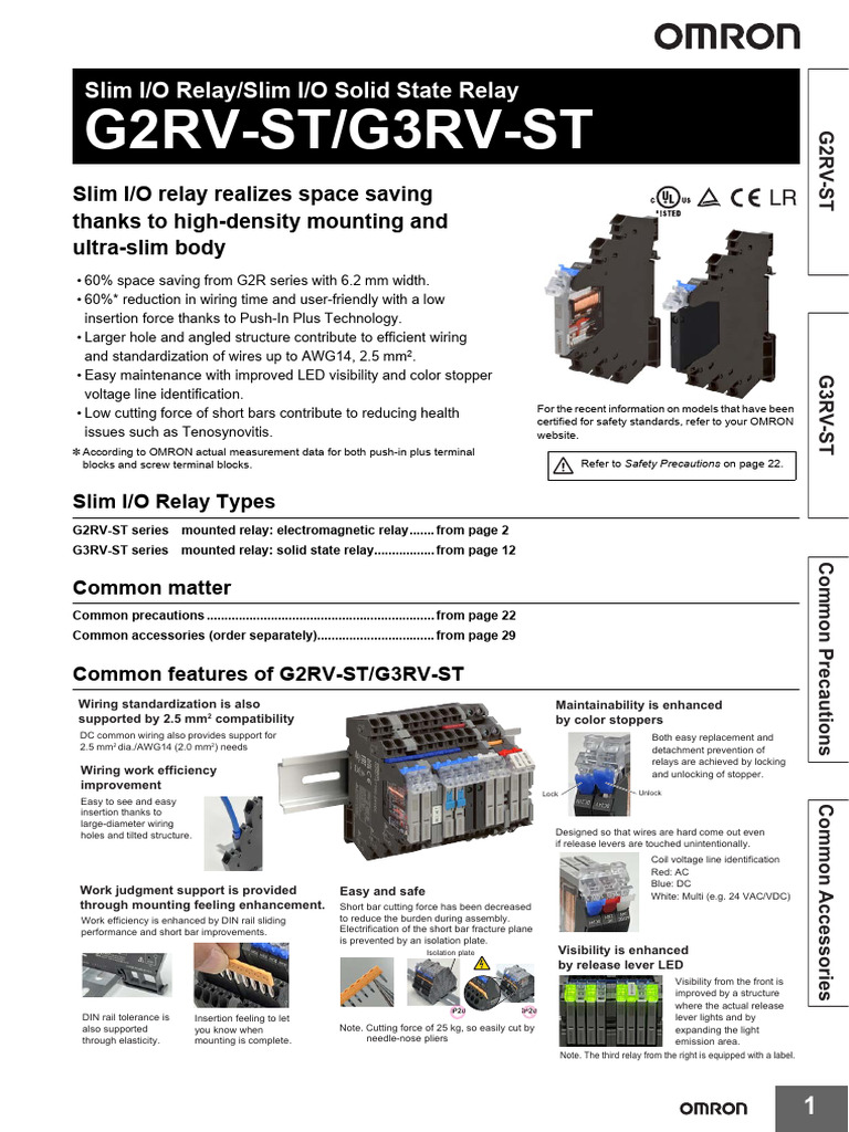 j267 g2rv-St g3rv-St Datasheet en | PDF | Alternating Current | Relay
