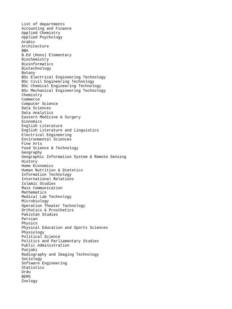 Departments | PDF
