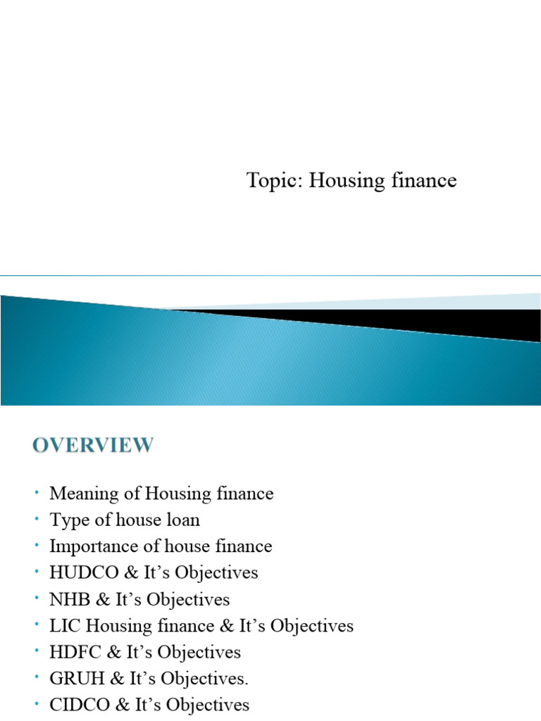 Housingfinance 170923071709 | PDF | Banks | Economies