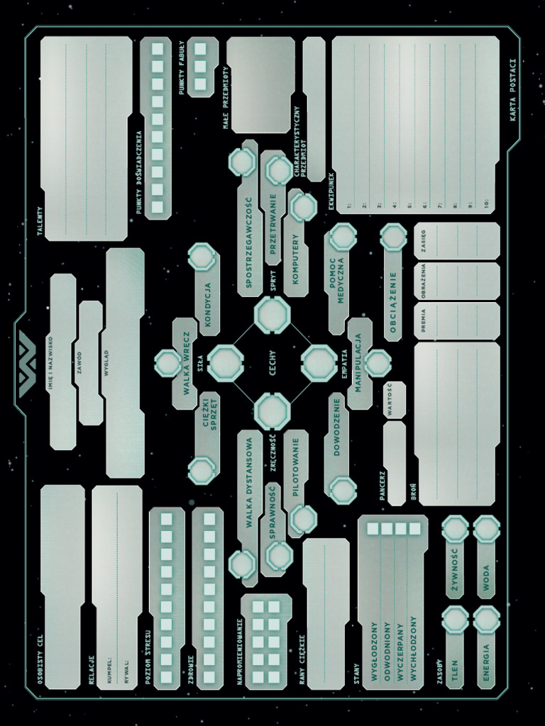 Obcy Gra Fabularna Karta - Postaci - PL | PDF