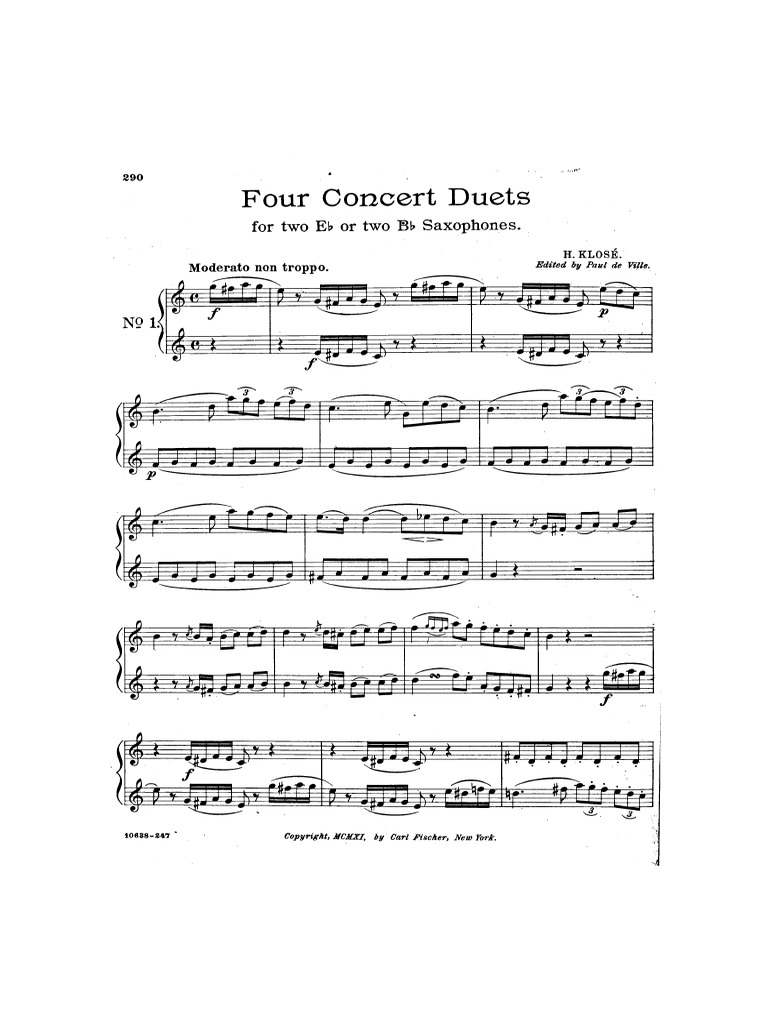 Saxophone Duets | PDF