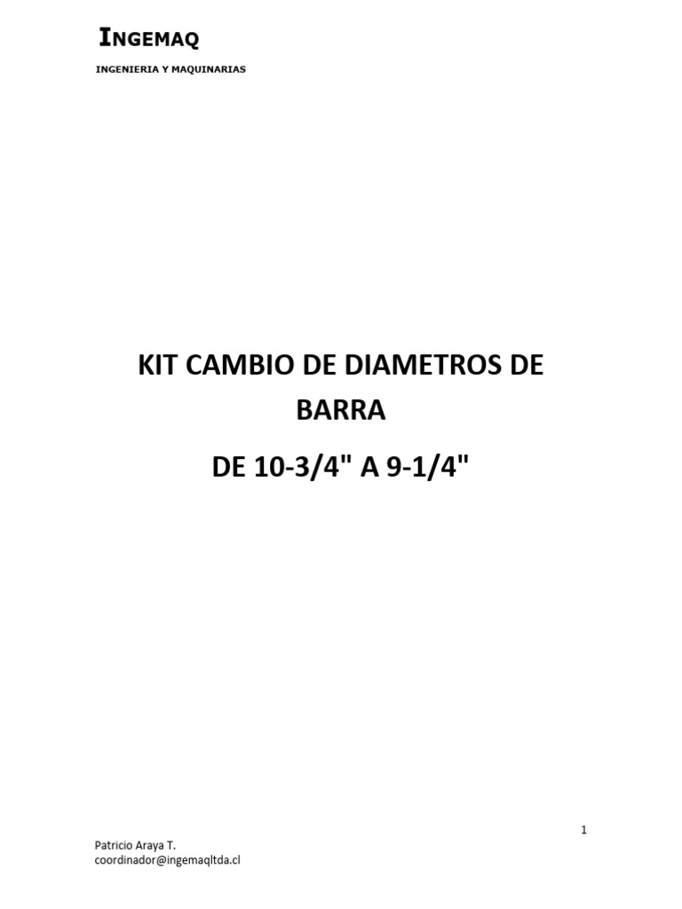 Kit Ingemaq 10 75-9 25 | PDF