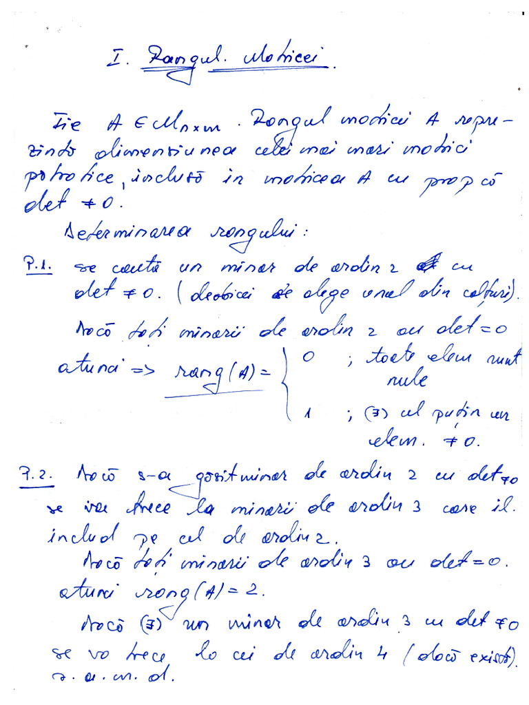 Rangul Matricei | PDF