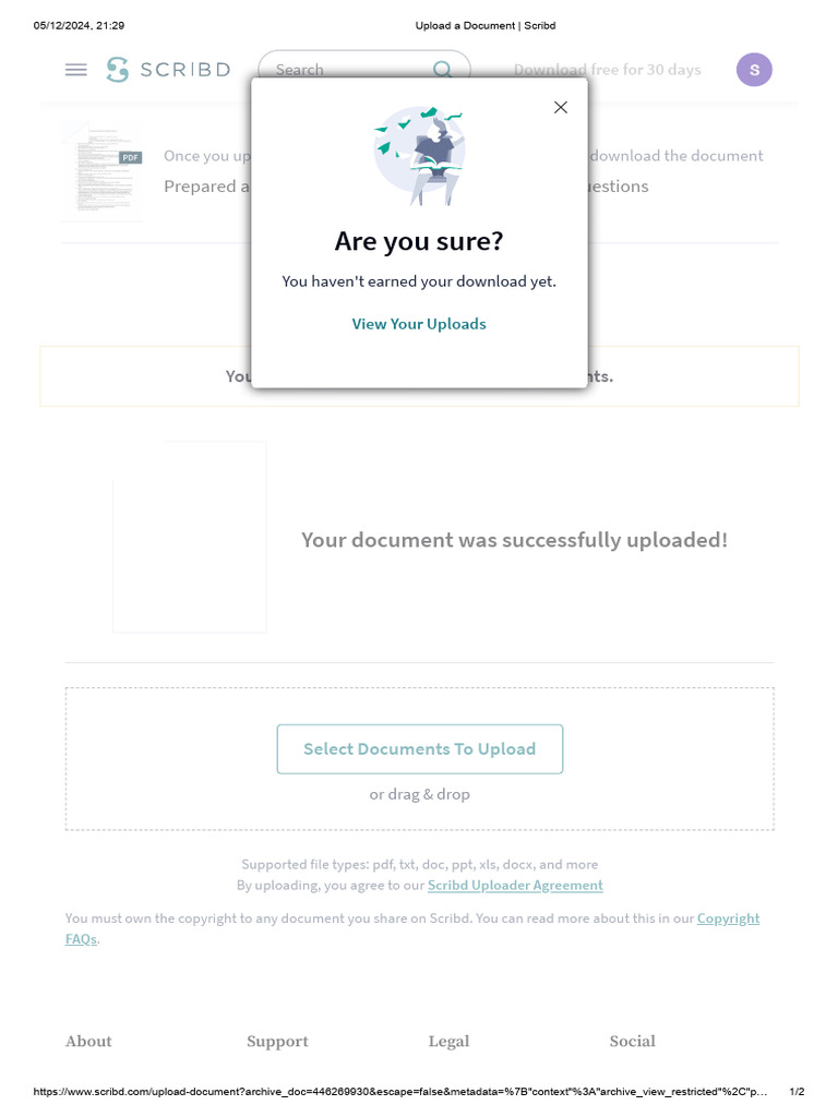 Upload A Document - Scribd | PDF | Scribd | Software