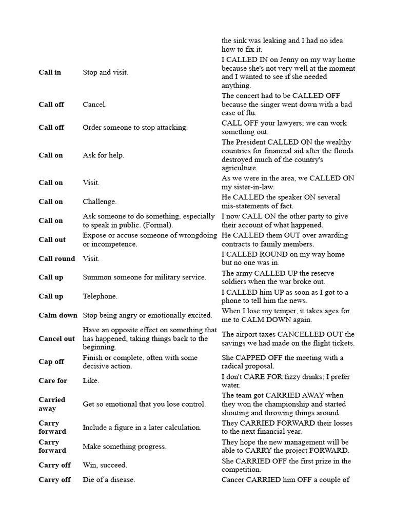 phrasal verb complete c | PDF