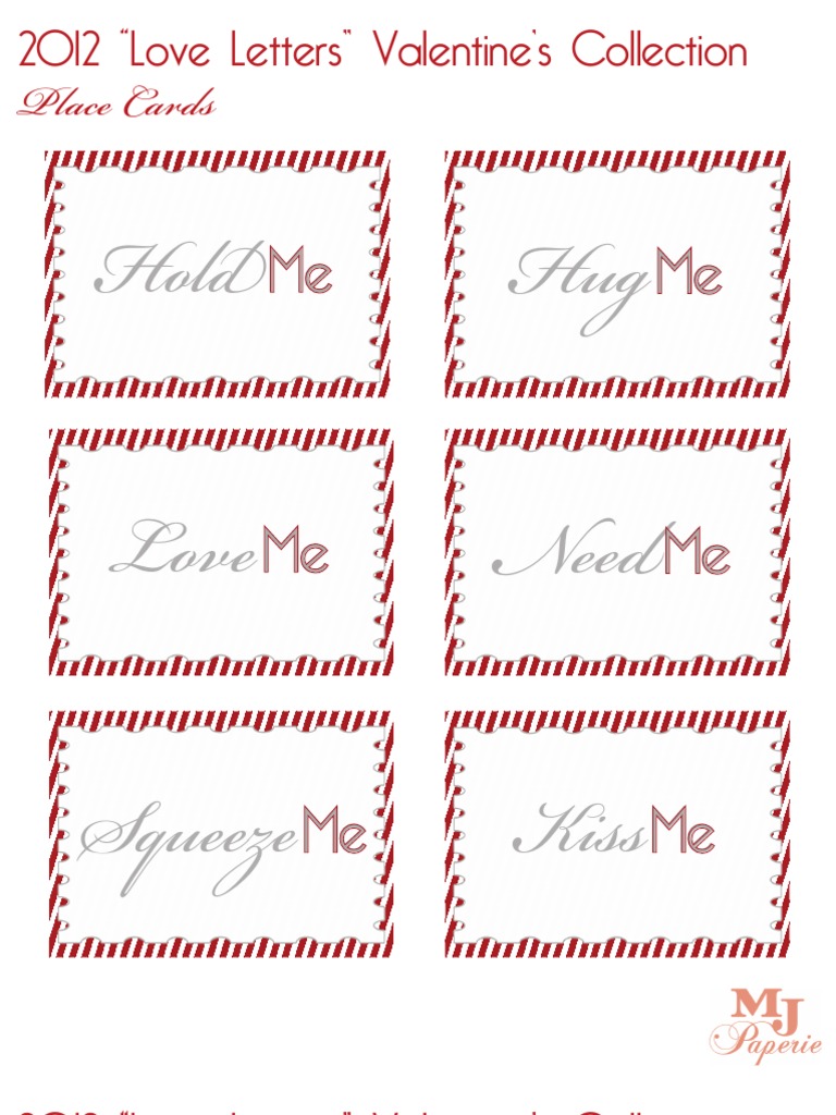 Love Letters Valentines Day Printable Set by MJ Paperie | PDF