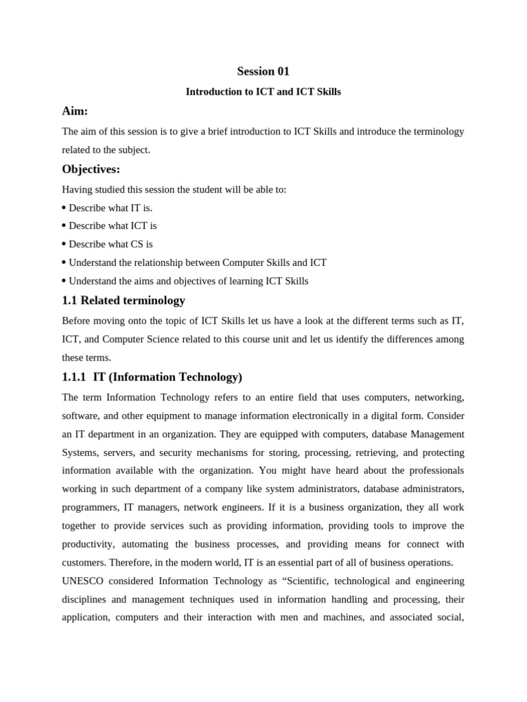 ICT 1& 2 | PDF | Laptop | Educational Technology