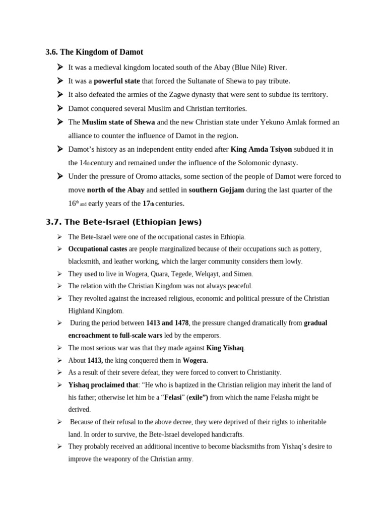 Damot and Bete-Israel | PDF | Ethiopia