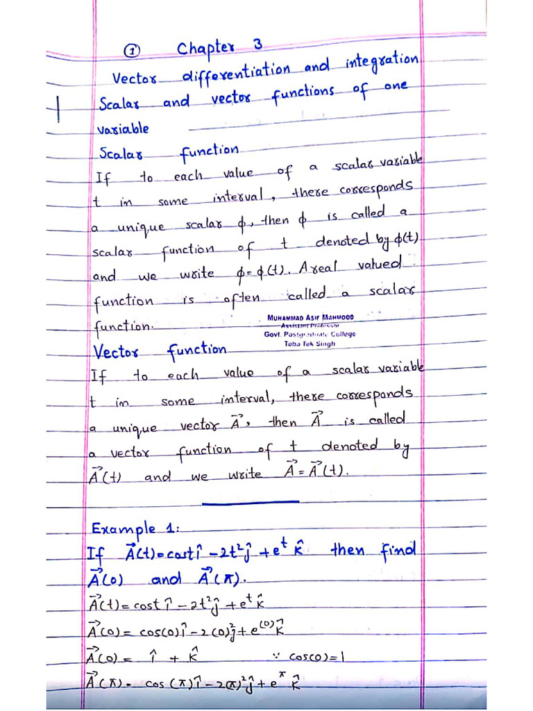 CH 03 Notes of Vector and Tensor Analysis SYMEST.5 | PDF