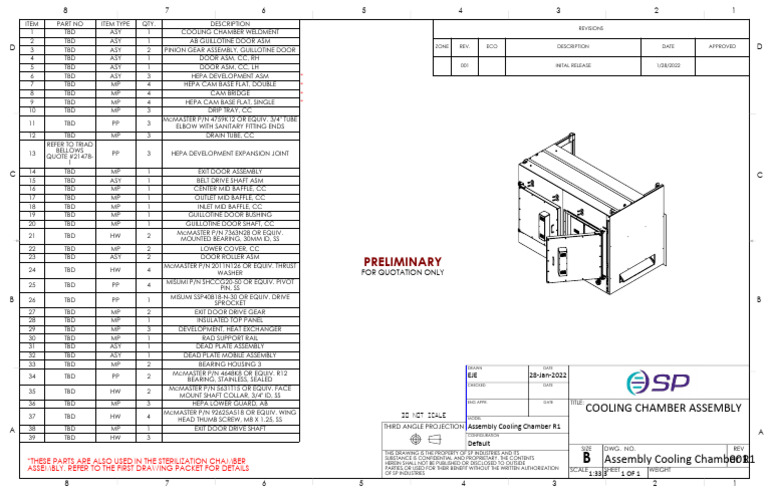 Cooling Chamber Assembly Parts List | PDF | Mechanical Engineering ...